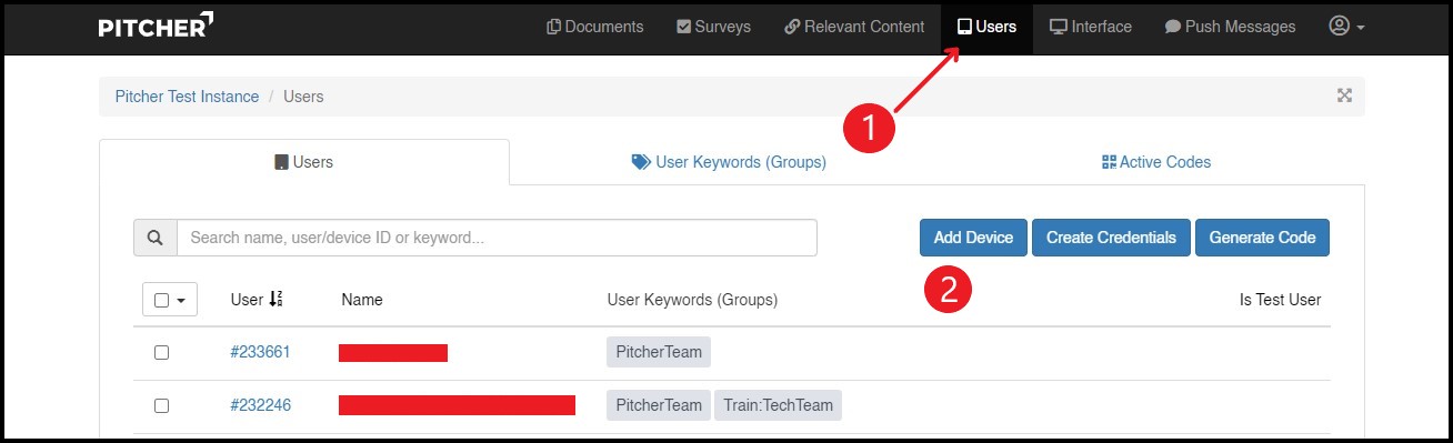 Adding/Deleting Users from Pitcher Admin